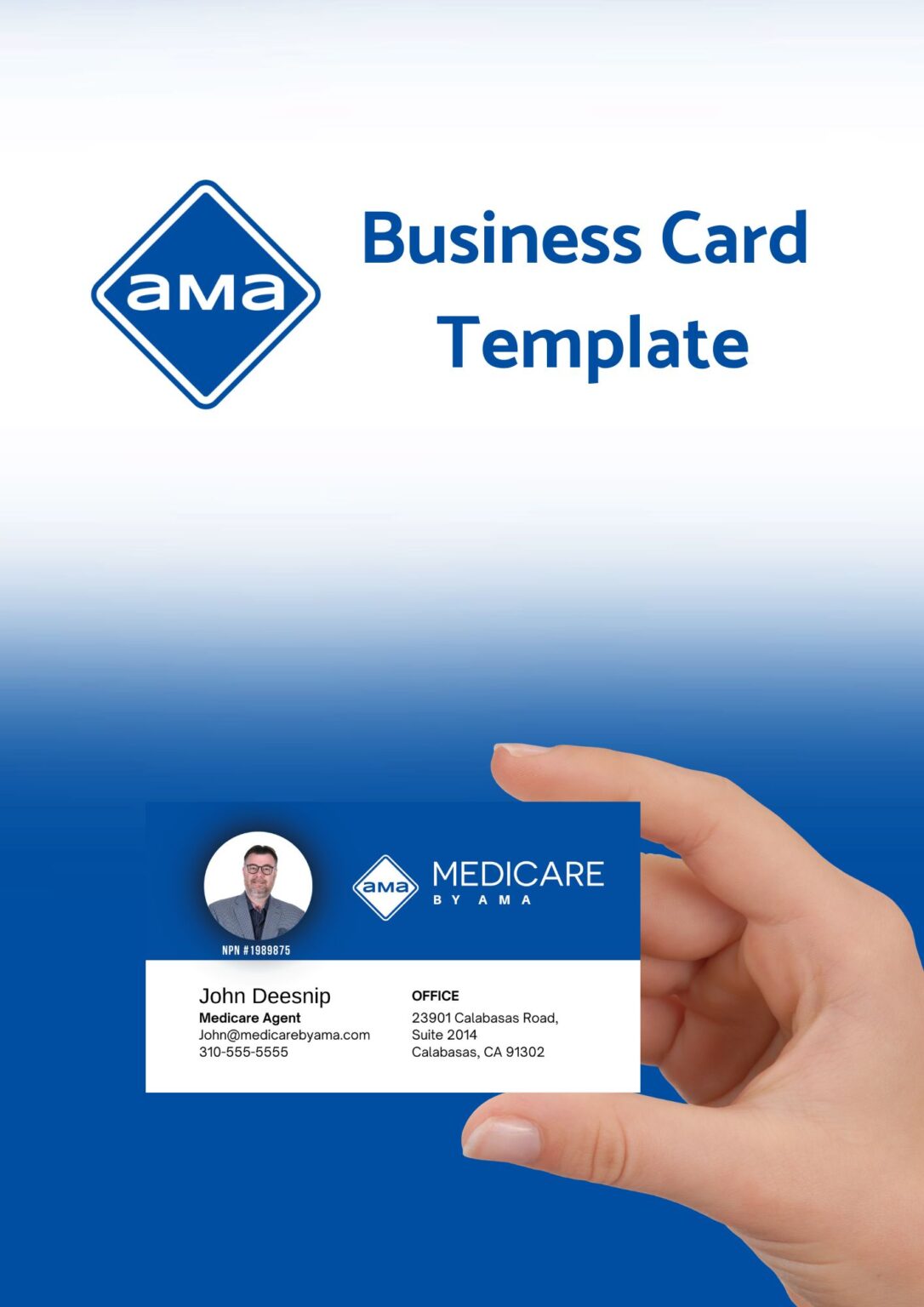 Agent Business Card Template – AMA